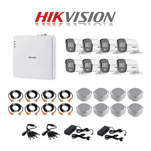 Hikvision 1080P COLORVU 8 Channel DVR & 8 Bullet Cameras DIY CCTV KIT ...